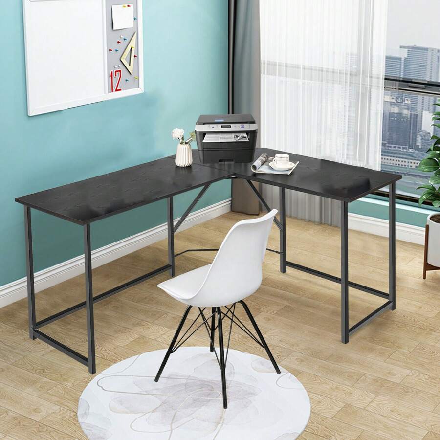 L Shaped Corner Home Office Computer Desk Home | SHEIN USA