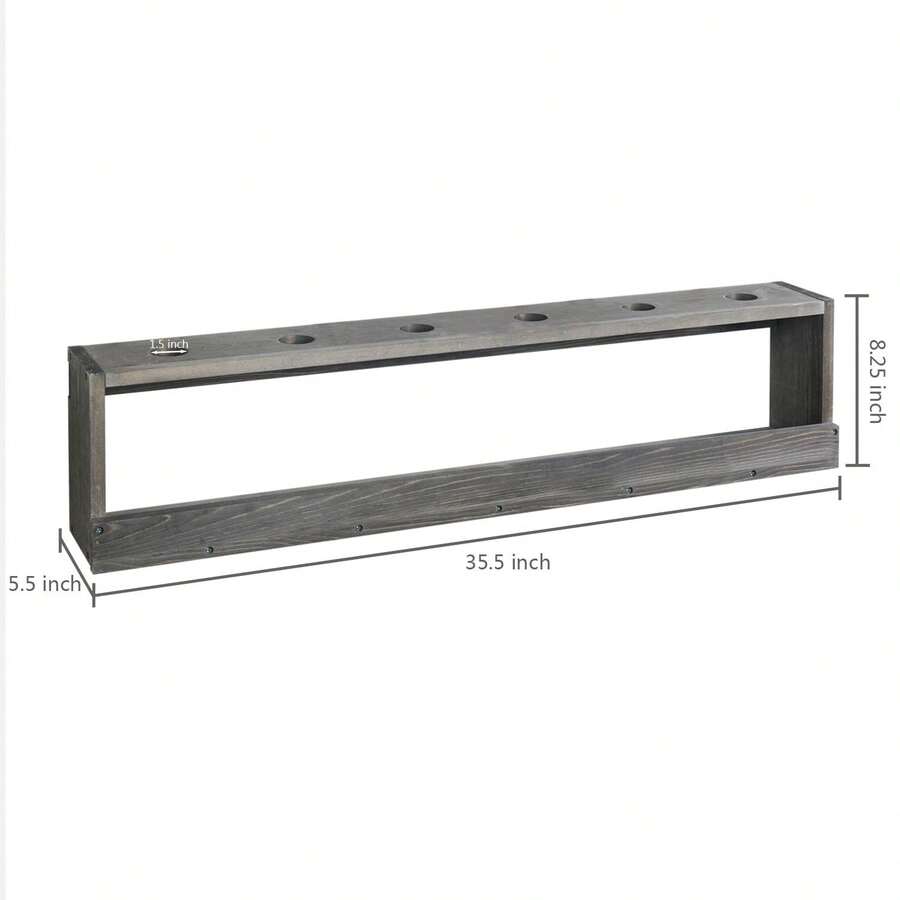 Wall Mounted Table Tennis Rack And Ball Storage Rack, Gray Wood Wall ...