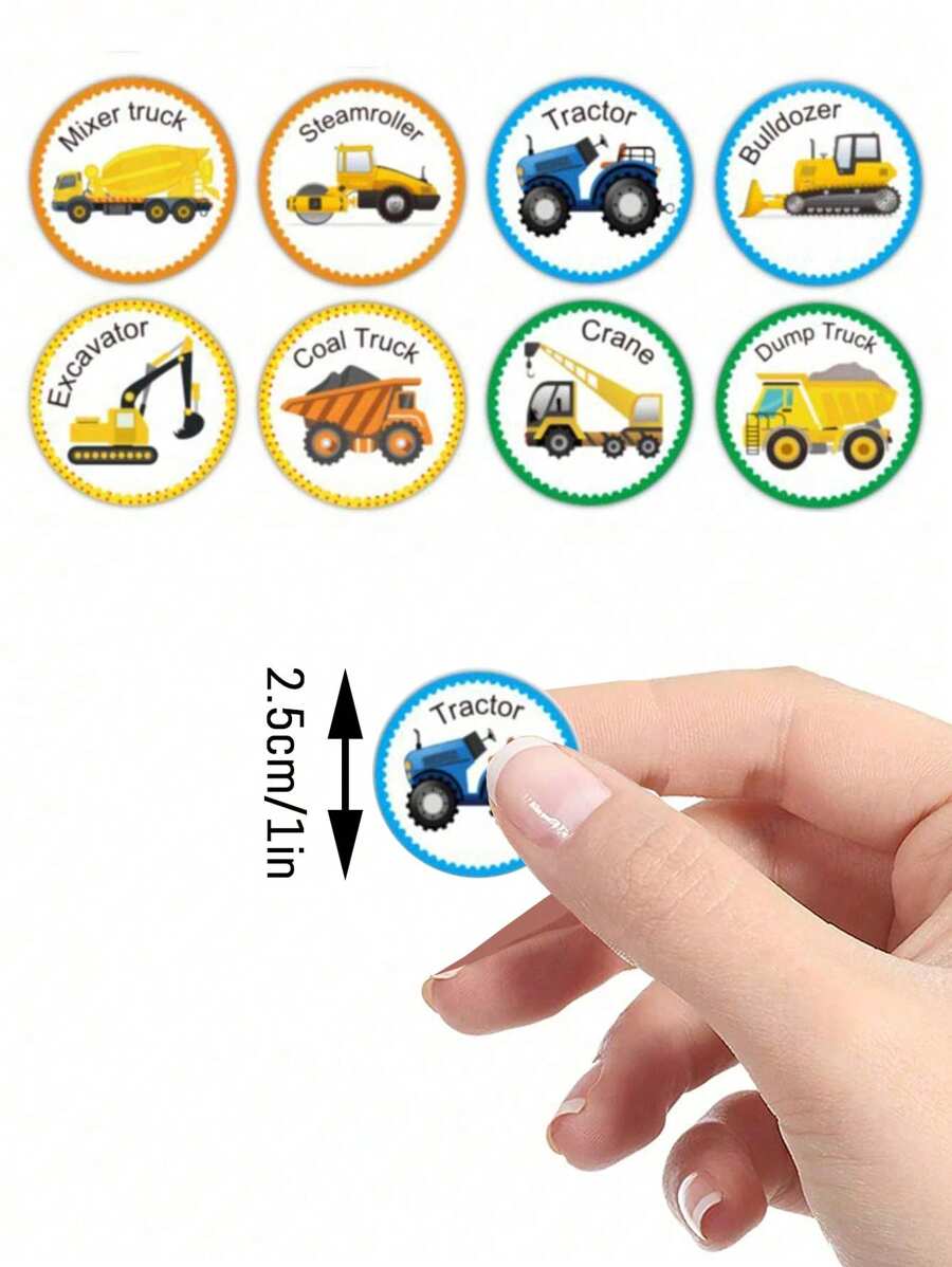 500pcs 1.5'' Transportation Vehicle Stickers For Kids Including ...