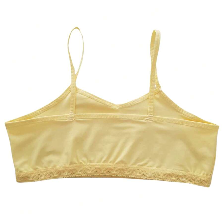 Garota adolescente top bralete bustie menina moça roupa intima infanto ...