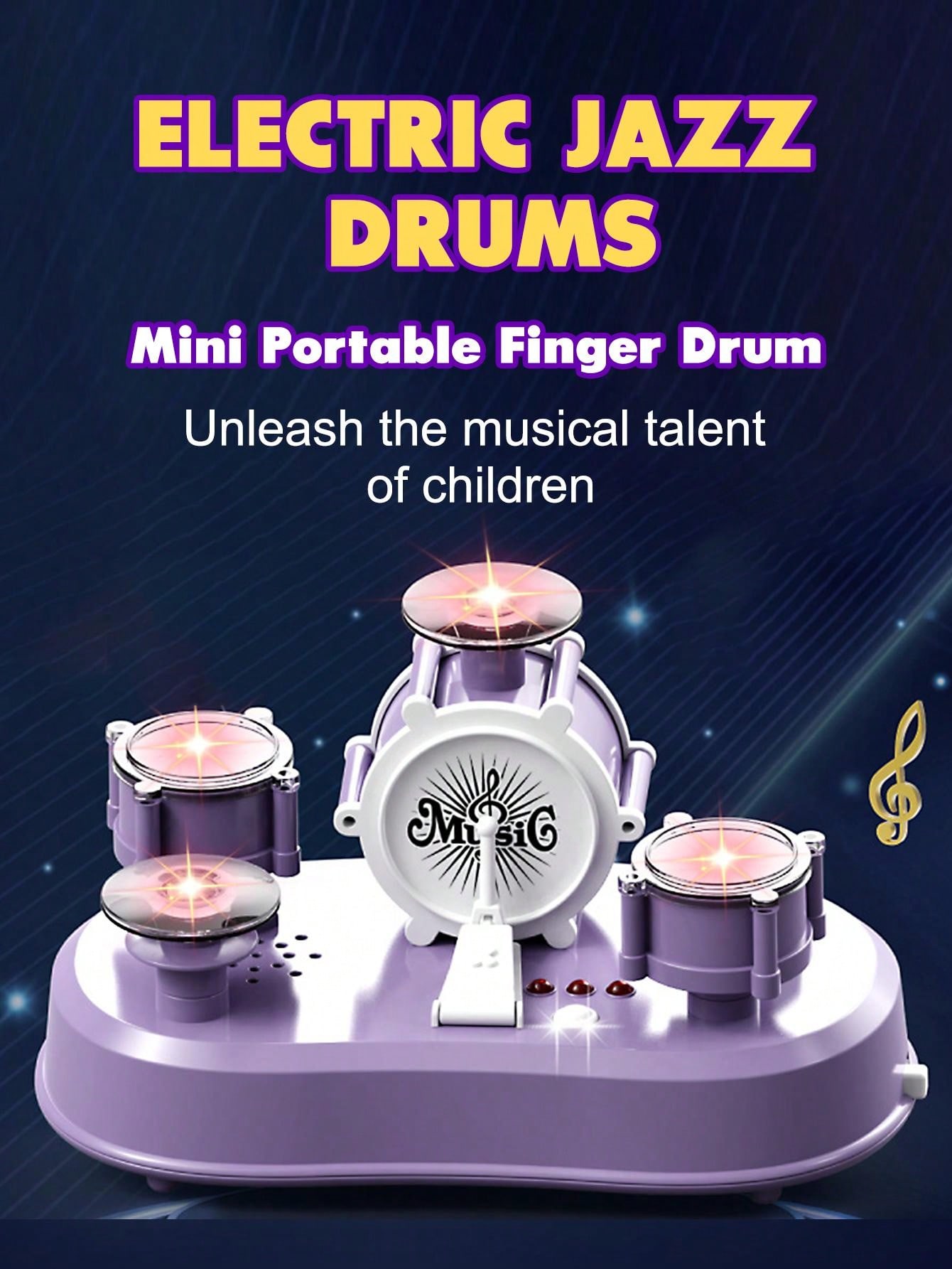 Fingertip Jazz Drum Set, Mini Creative Percussion Instrument You Can ...