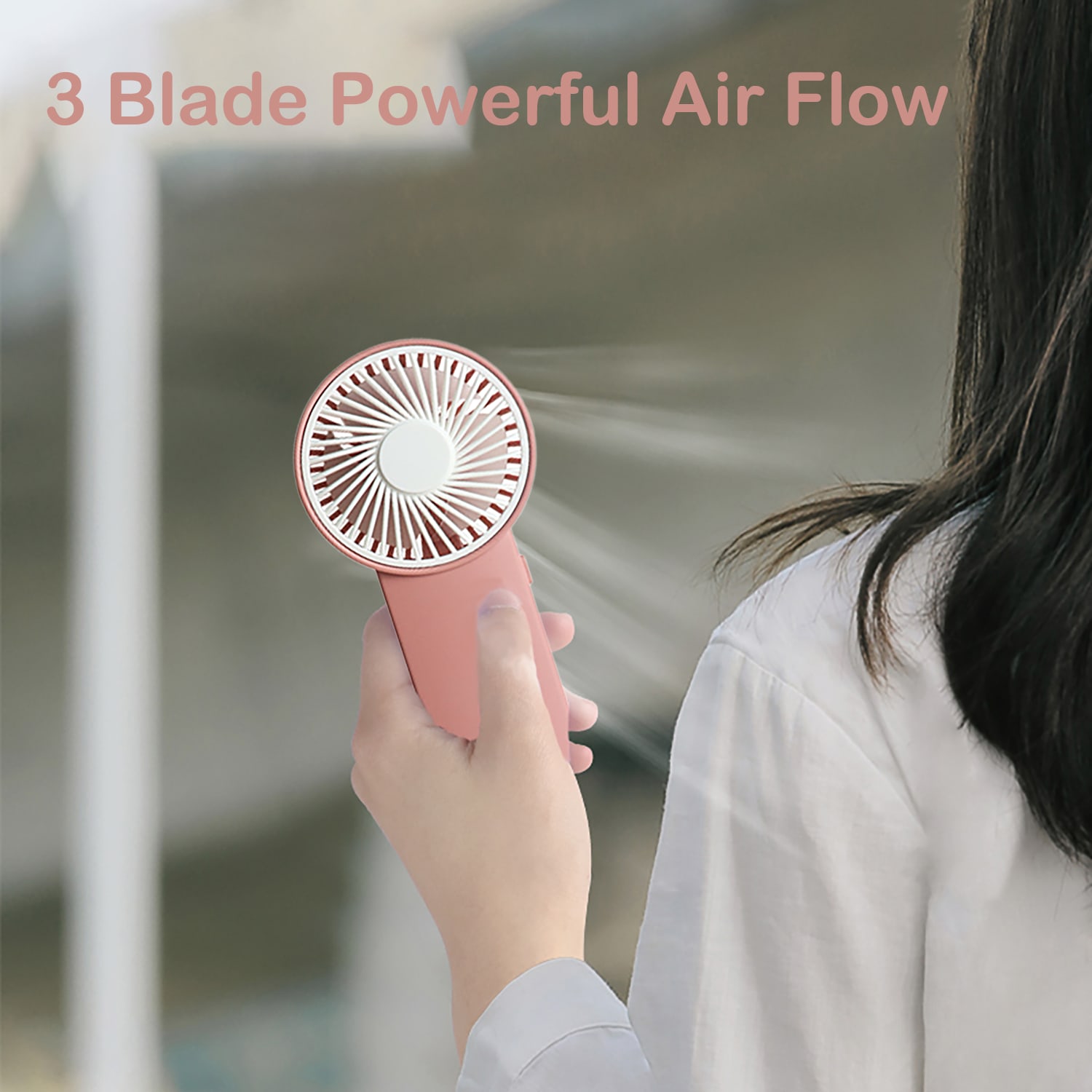 Pink Mini Handheld Fan, Portable Personal Makeup Fan, Pocket Eyelash ...