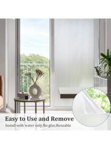 1 Roll Of Pvc Stripe Pattern Decorative Film, Protects Family Privacy ...