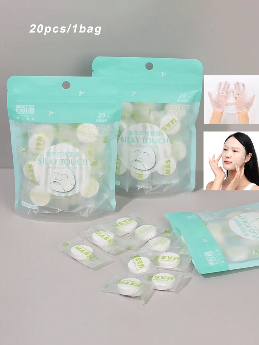 1bag/20pcs Diy Compressed Mask Candy Compressed Mask Paper And Large ...