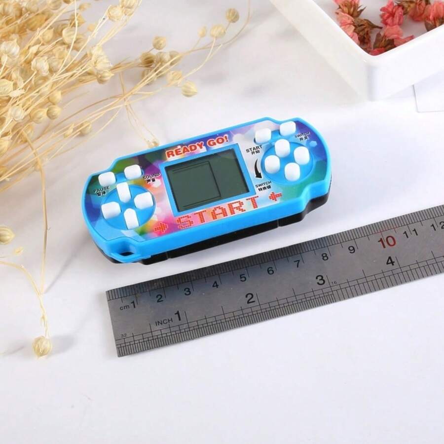 1 Piece Mini Gamepad For Teenagers With Russian Block Game, Keychain ...