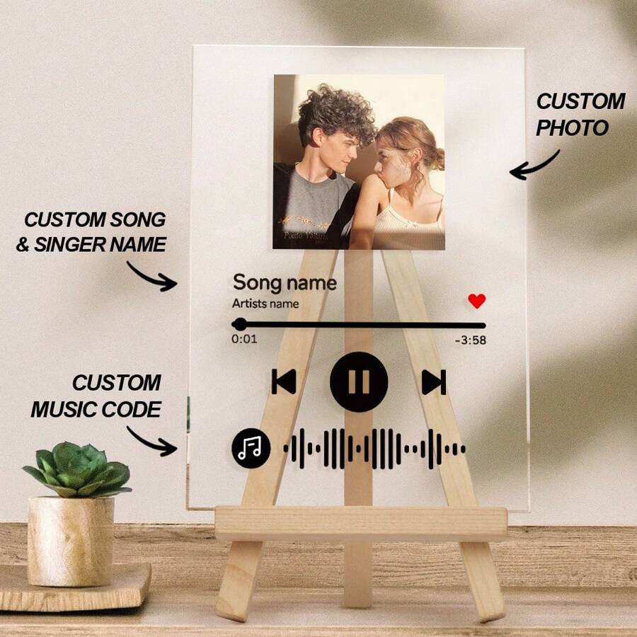 1pc Custom Music Plaque, Personalized Acrylic Plaque, Custom Couple ...