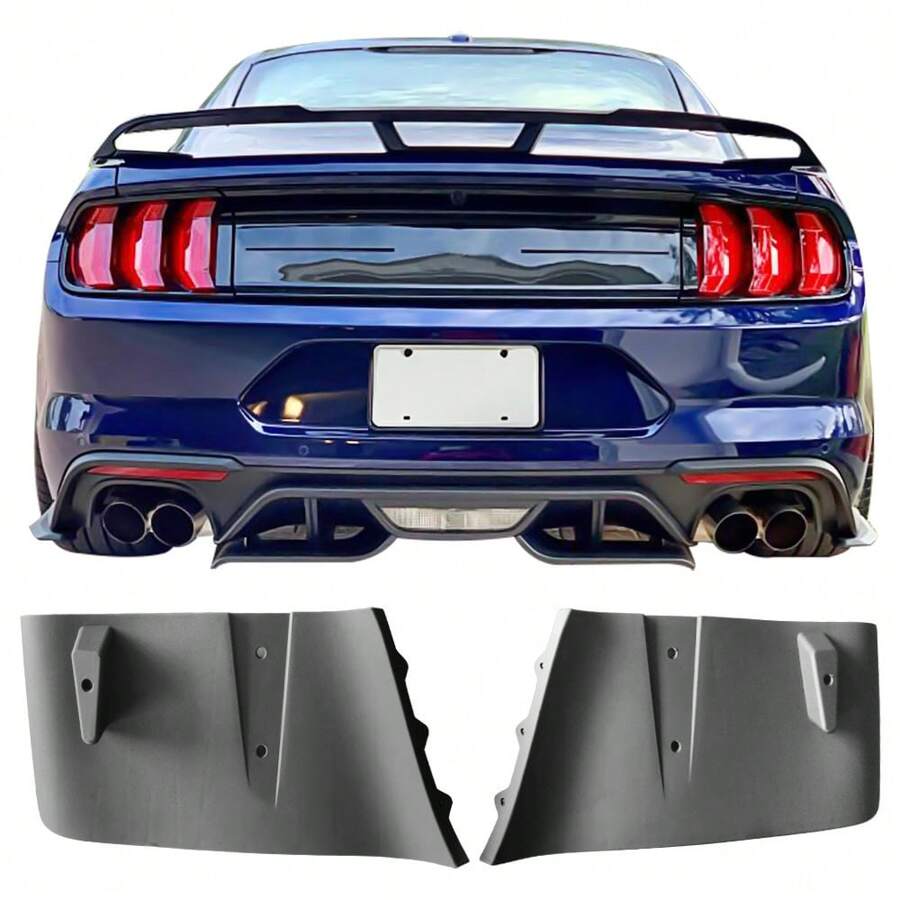 Rear Bumper Diffuser Valance Compatible With 2018-2024 Mustang GT, Aero ...