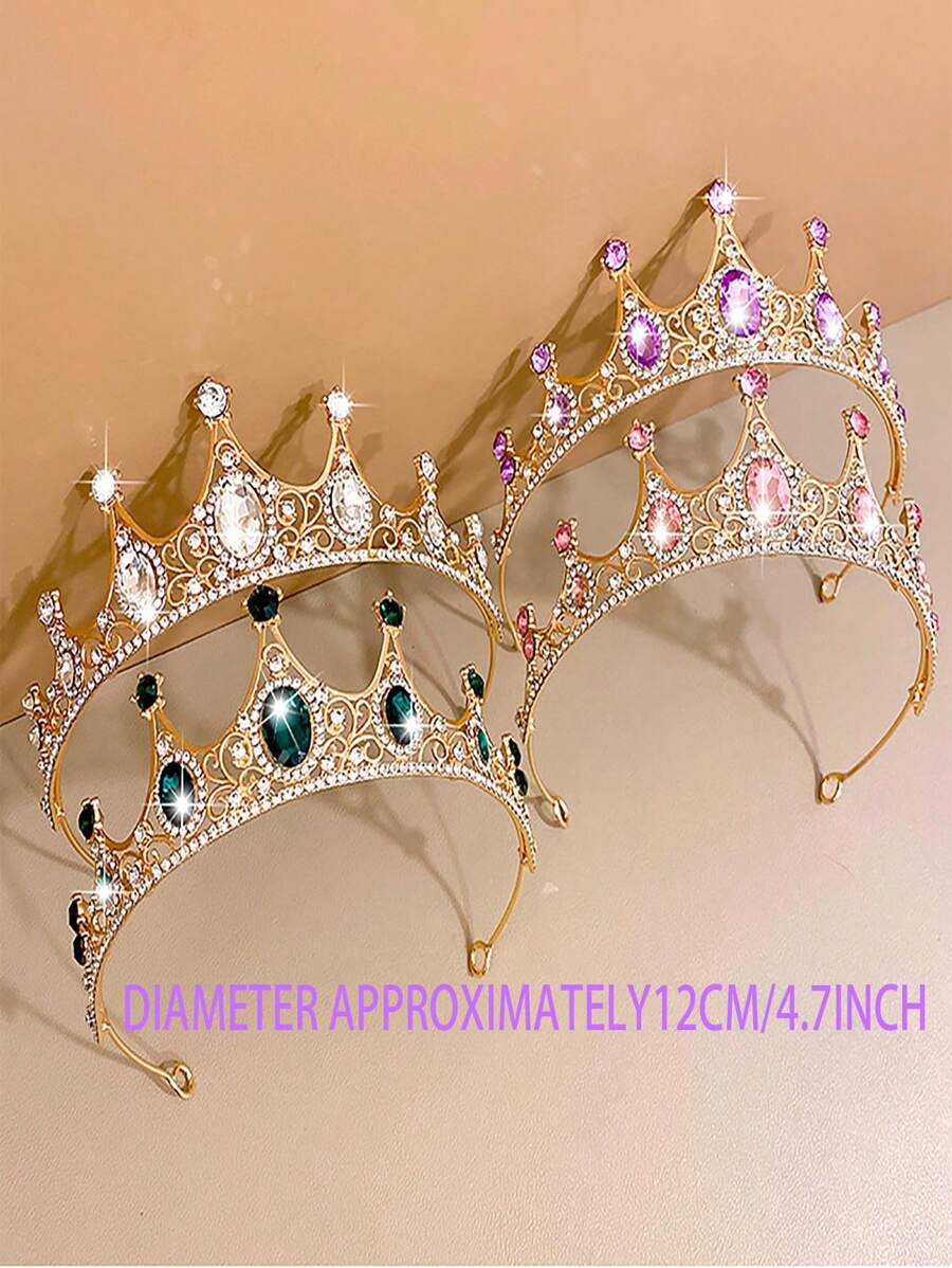 1pc Girls' Crown Headband Hair Accessory, Children's High-End Crystal ...