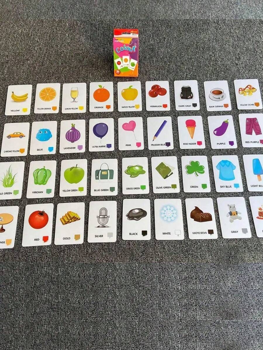 36pcs Educational English Word Recognition Flashcards For Children ...