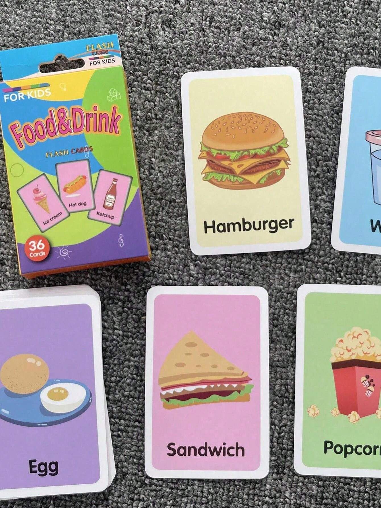 36 Piezas Tarjetas De Memoria Flash De Reconocimiento De Palabras En ...