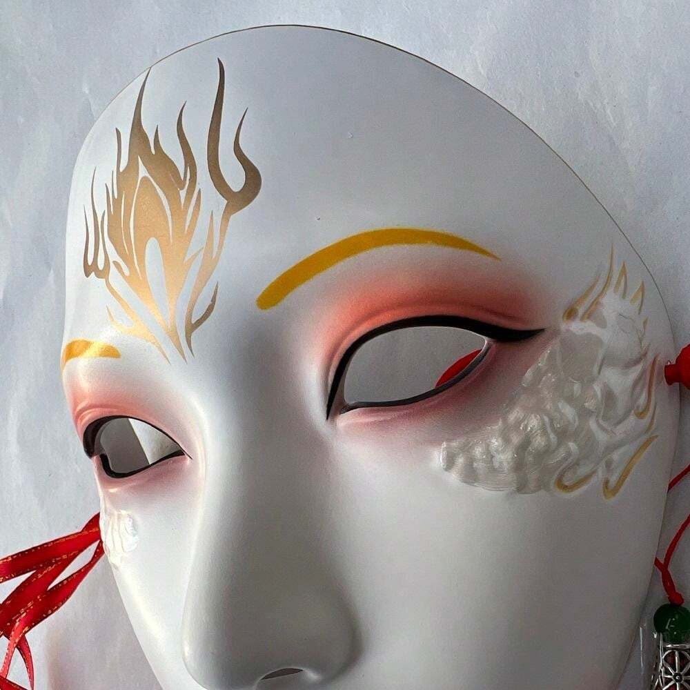New Style Fox Chinese Hanfu Nine-Tailed Fox & Kitsune Mask, Anime ...
