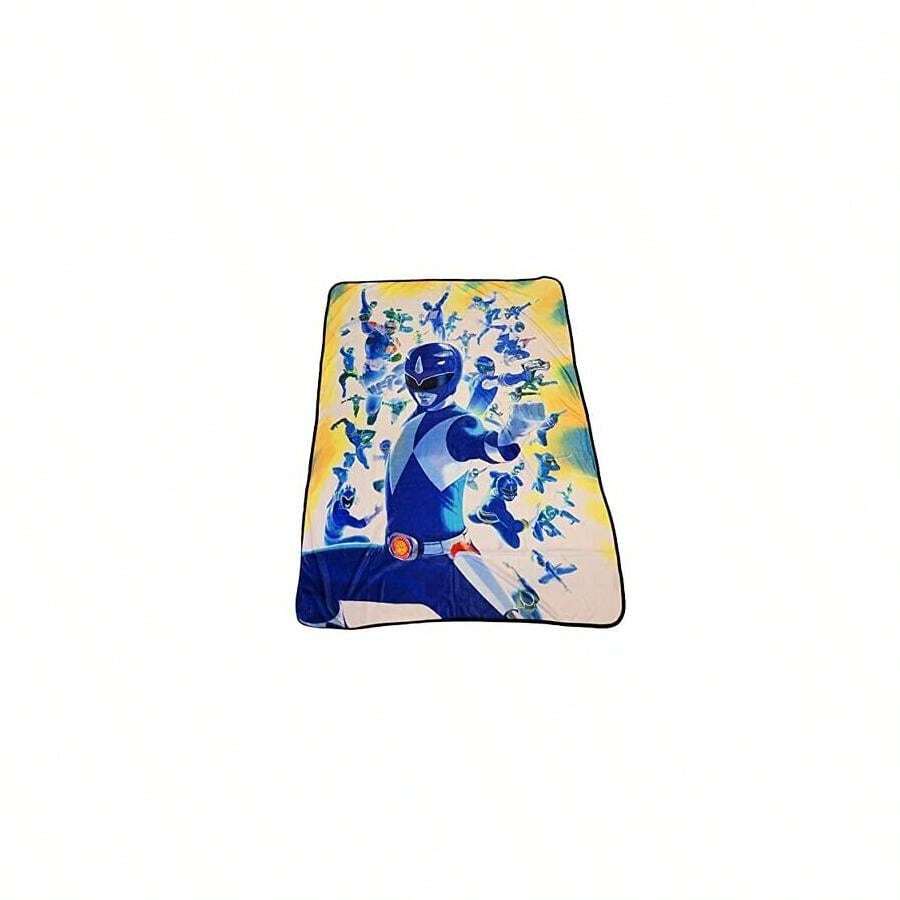 Power Rangers Blue Ranger Fleece Softest Comfy Throw Blanket For Adults ...