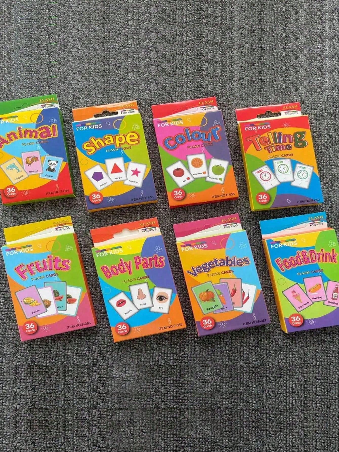 36 st./set Opvoeding Engels Woord Erkenning Voor Kinderen , Voor Leren ...