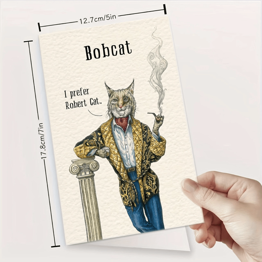 Bobcat Card - Funny Cat Card - Cute Cat Card - Cat Puns | SHEIN USA
