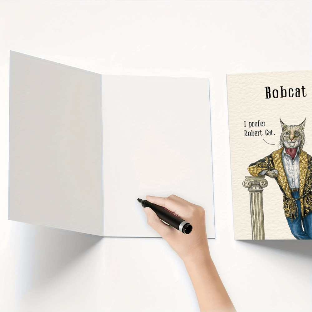 Bobcat Card - Funny Cat Card - Cute Cat Card - Cat Puns | SHEIN USA