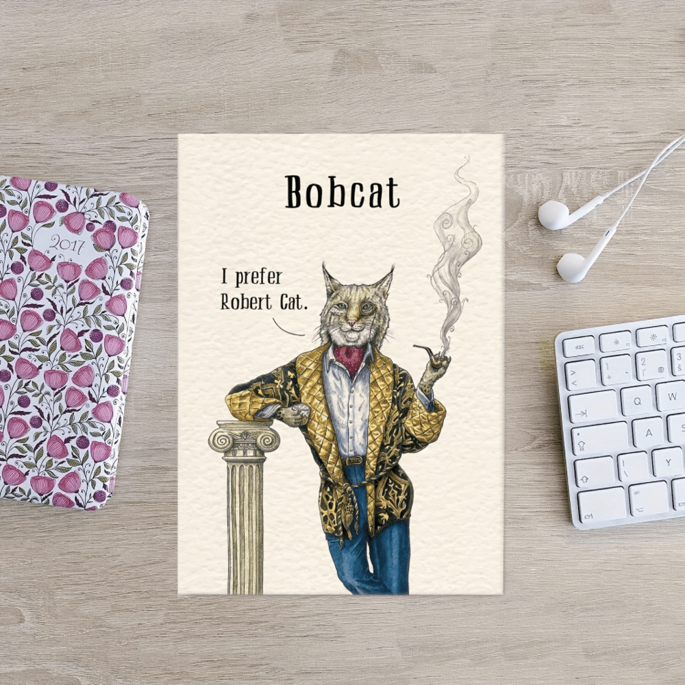 Bobcat Card - Funny Cat Card - Cute Cat Card - Cat Puns | SHEIN USA