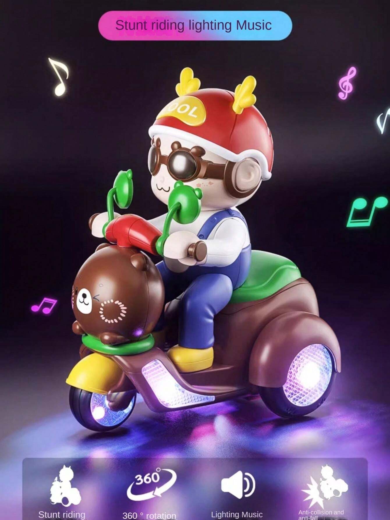 Cartoon Music Stunt Trike Toy, Children Battery Operated Dancing Car ...