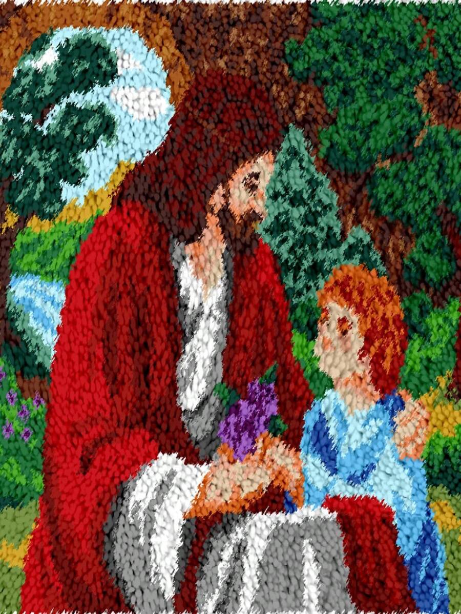 Rug Making Latch Hooking Kit | Jesus With Child | SHEIN USA