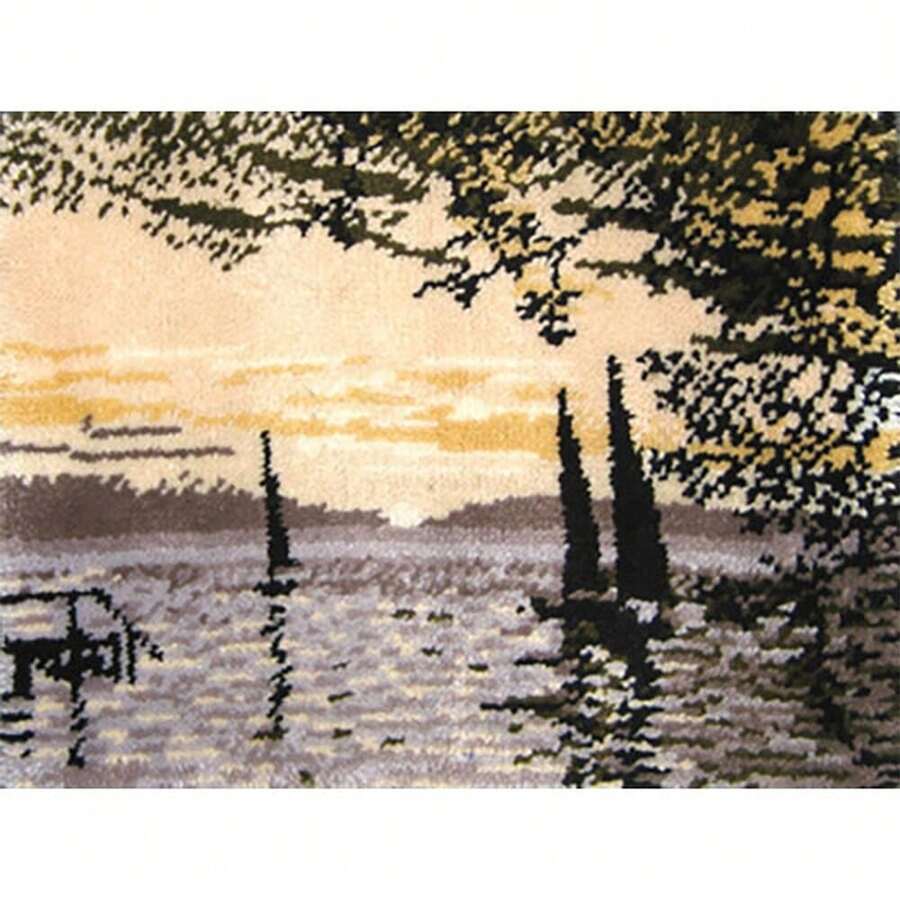 Rug Making Latch Hooking Kit | Sailboats On Lake | SHEIN USA