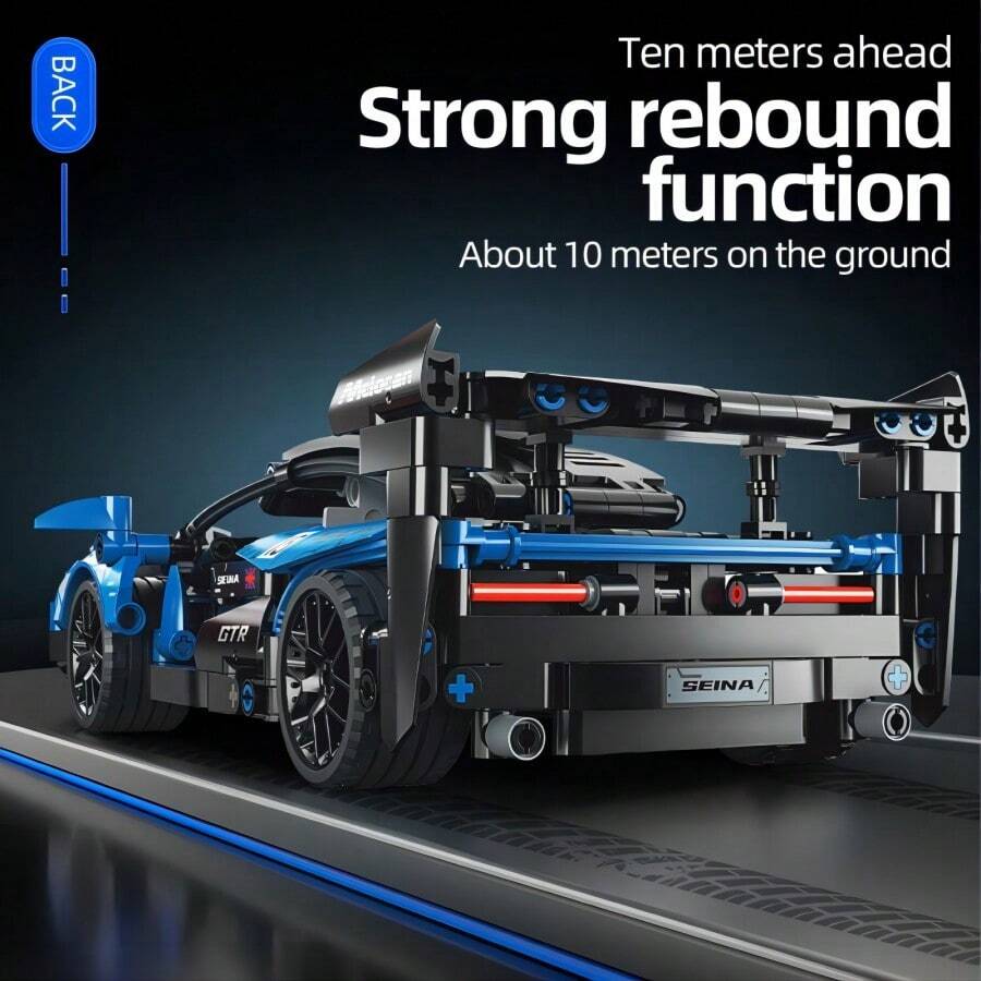 Brand New Blue Racing Car Building Blocks | SHEIN USA