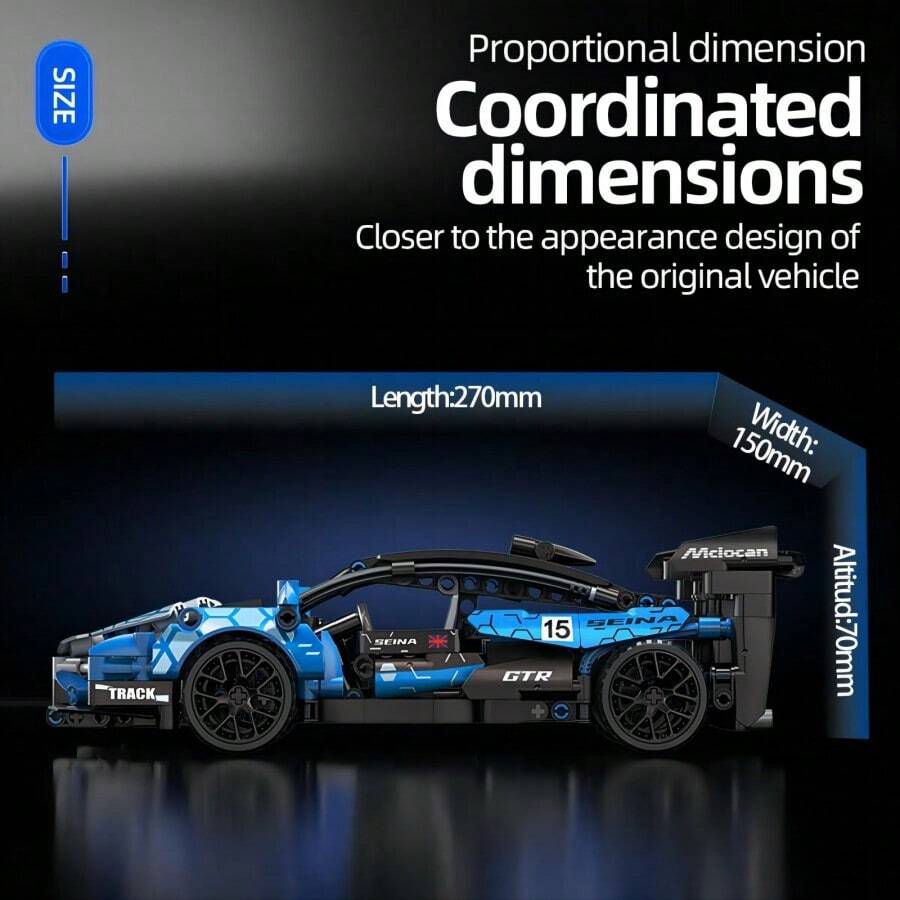 Brand New Blue Racing Car Building Blocks | SHEIN USA