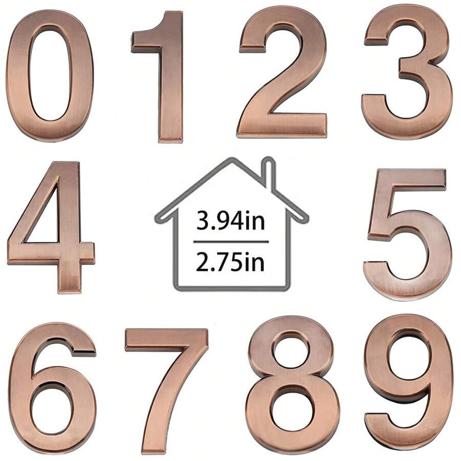 1 Pieces House Numbers Mailbox Numbers 0-9, 3D Door Address Numbers ...