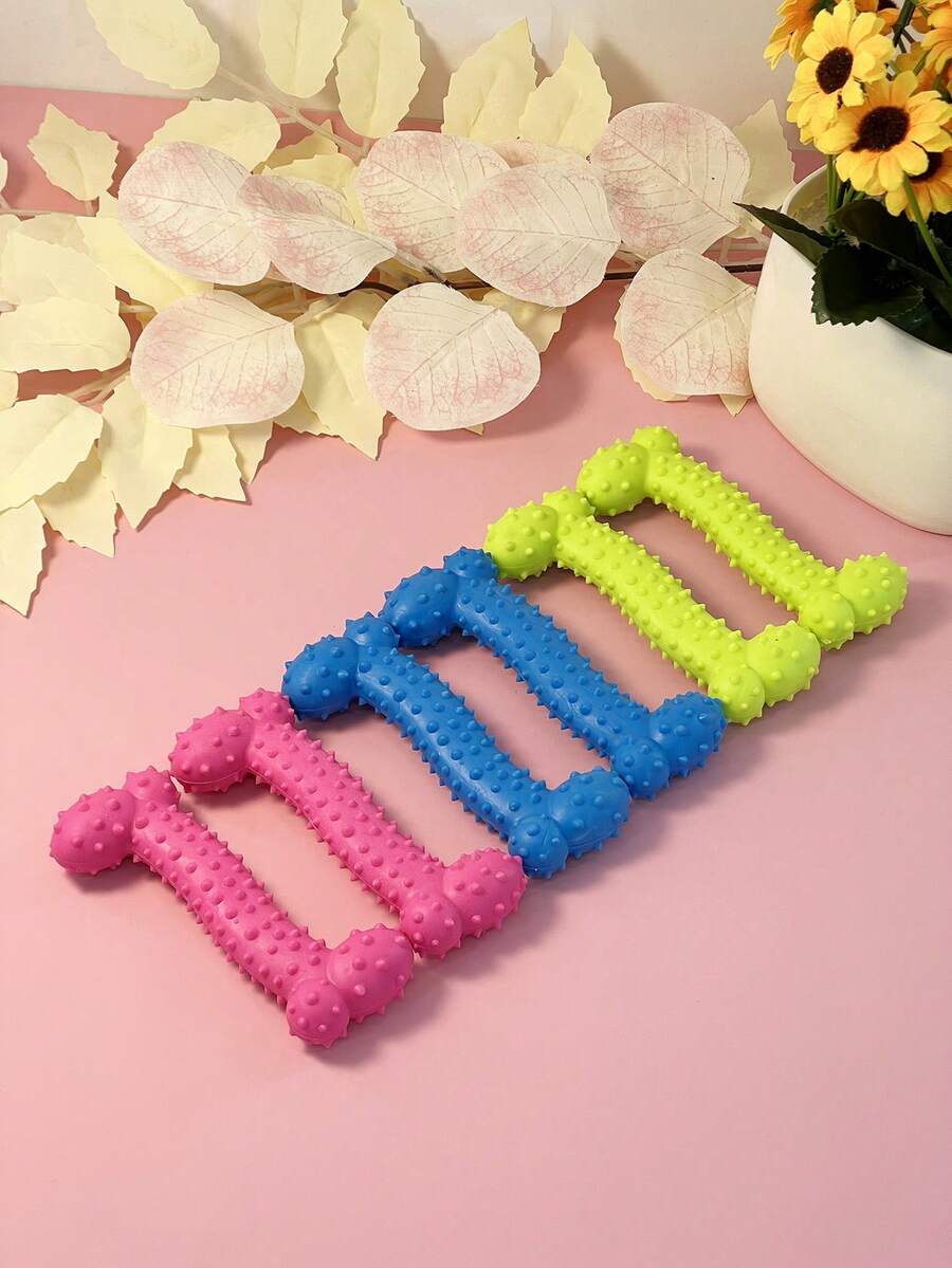 Tpr Spiky Bone-Shaped Pet Toy For Dogs To Relieve Boredom, Wearable, Bite-Resistant, Interactive ...