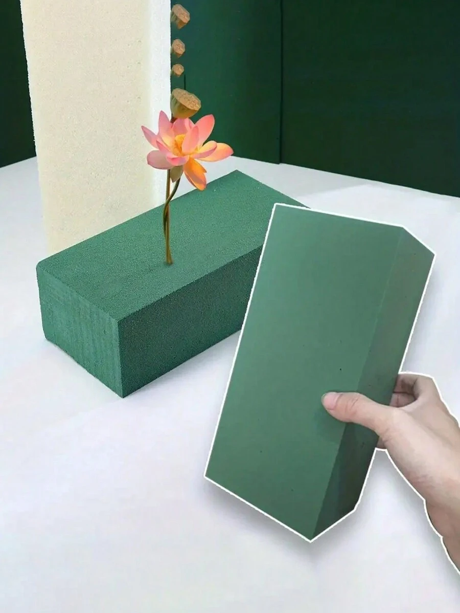 1pc Premium Floral Foam Green Wet & Dry Crafted Artificial Flower ...