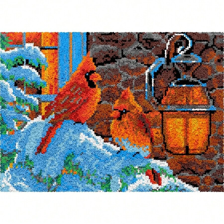 Rug Making Latch Hooking Kit | Winter Cardinals | SHEIN USA