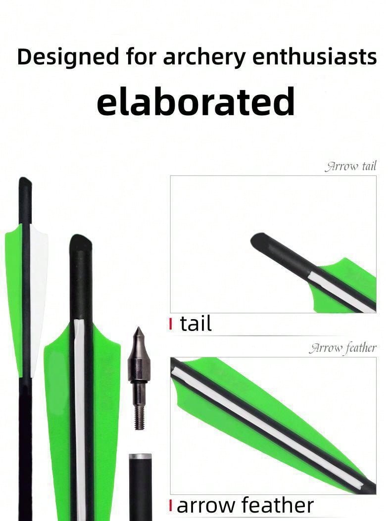 12 Hybrid Carbon Fibre Shield Feather Crossbow Arrow Crossbow Arrow ...
