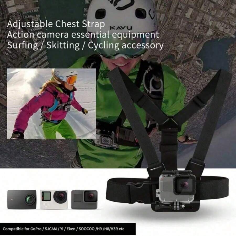 5 In 1 Action Camera Chest Strap Accessories Chest Fixing Bracket First ...