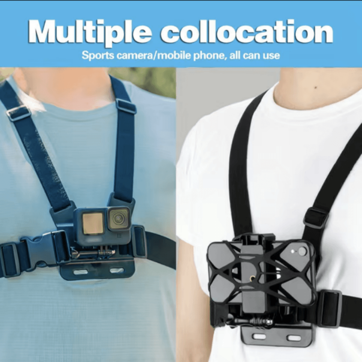 5 In 1 Action Camera Chest Strap Accessories Chest Fixing Bracket First ...