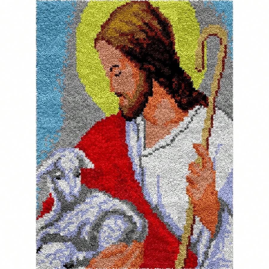 Rug Making Latch Hooking Kit | Shepherd Jesus | SHEIN USA