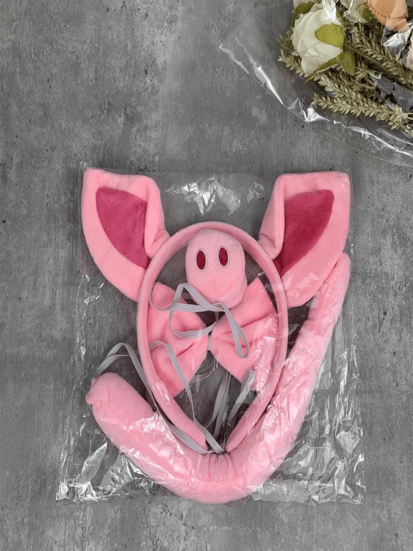 Pig Nose Costume Accessories Set (4pcs) - Headband, Little Piggy Ears ...