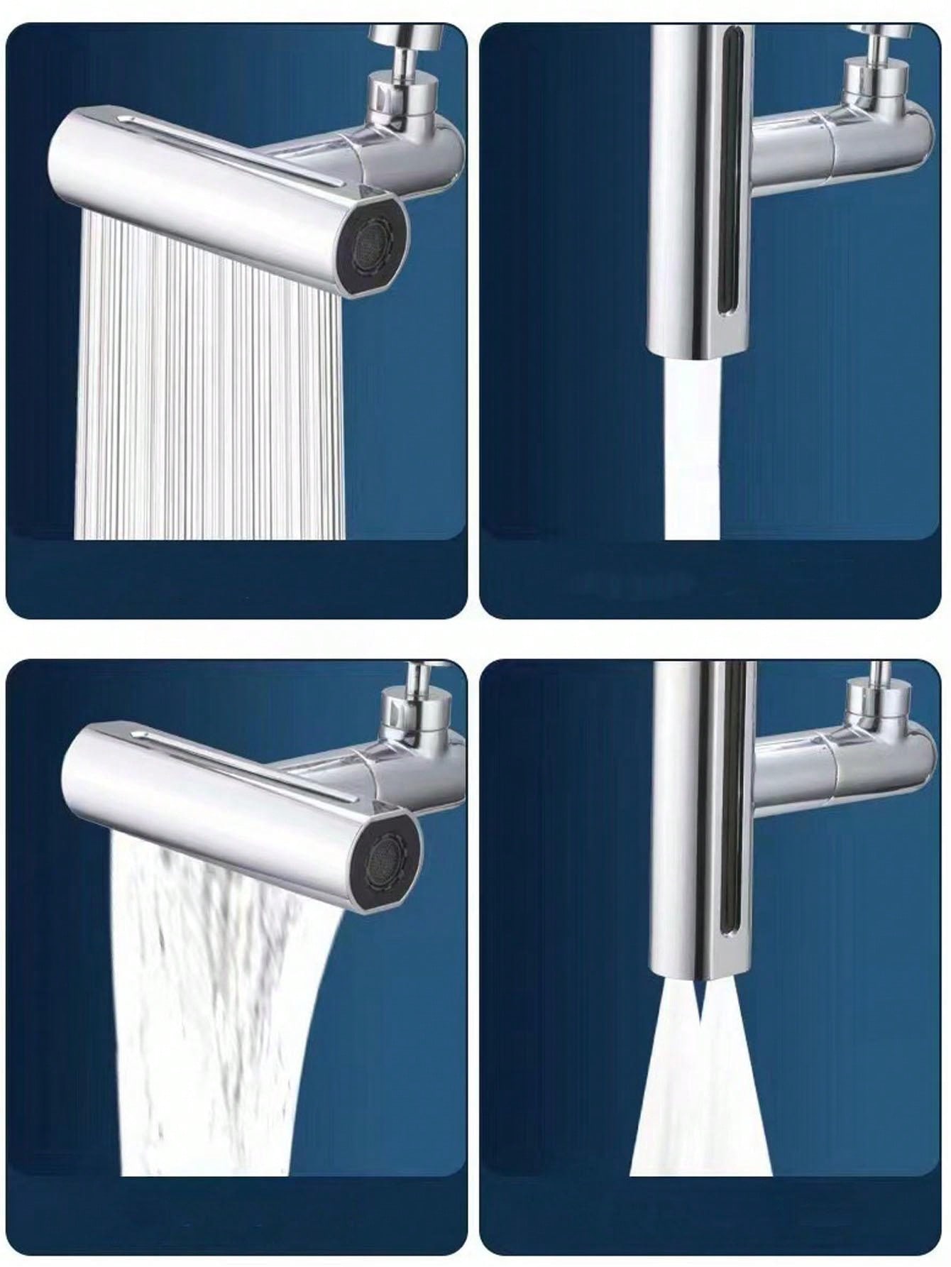 Kitchen Faucet Universal Extension Anti-Splash Device 4-Gear Waterfall ...