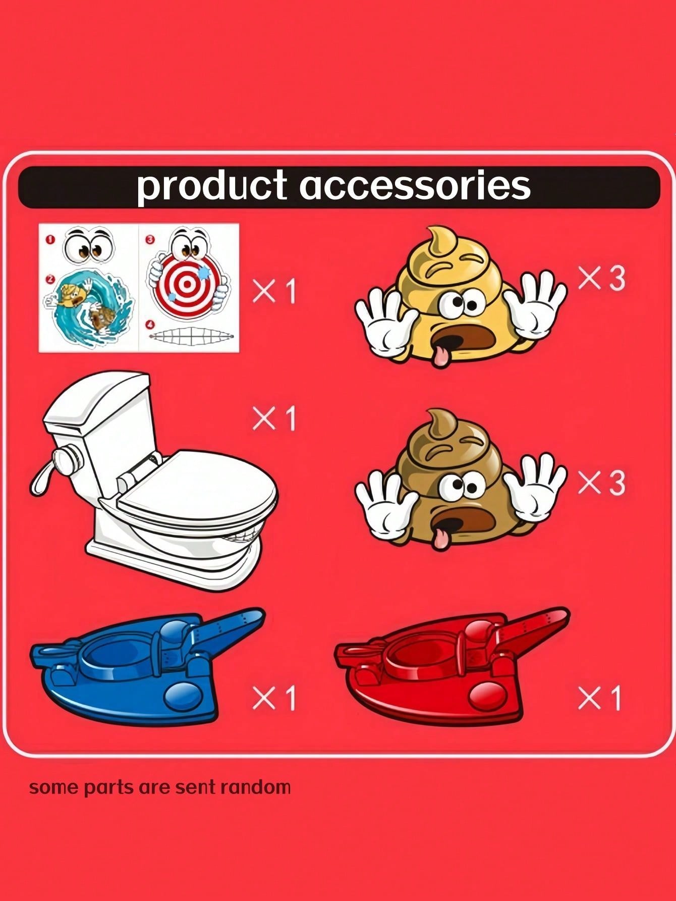 1pc Toilet Shot Fighter Desktop Game, Boredom Killing Simulated Toy ...