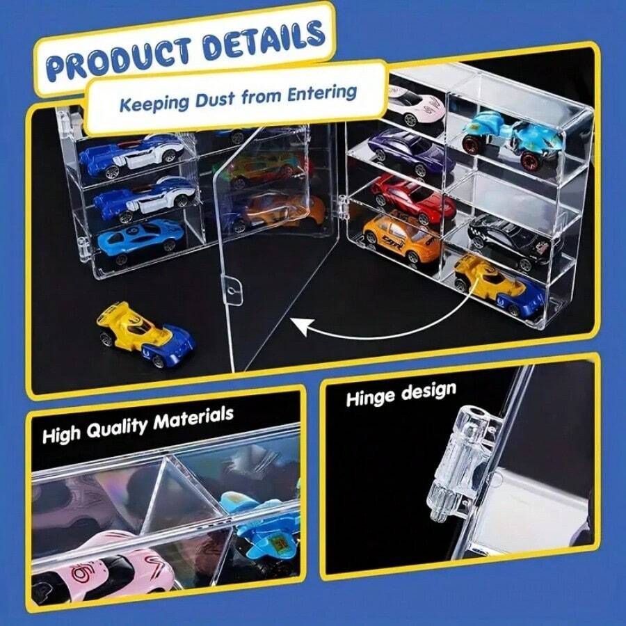 1pc Toy Car Model Display Shelf, Transparent Model Storage Shelf, 8 ...