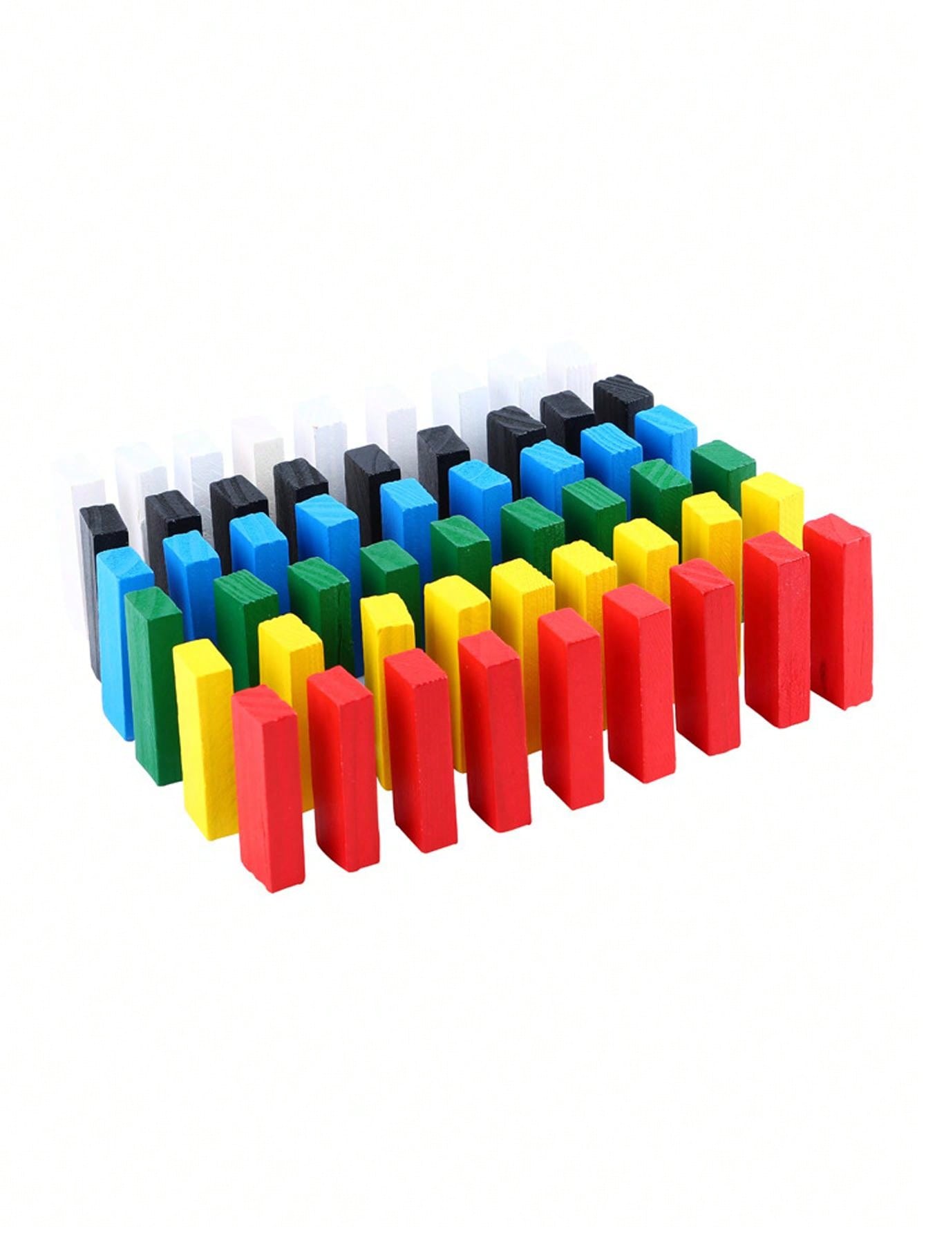 1 Piece Wooden Tower Block Stacking Game - Color Matching Toy Set ...