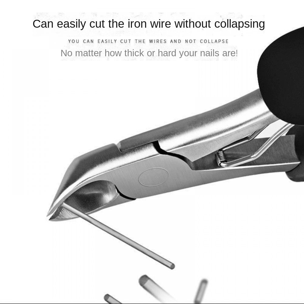 Large Red Nail Clipper And Cuticle Nipper Set For Foot Fingers, Pointed And Slanting Mouth ...