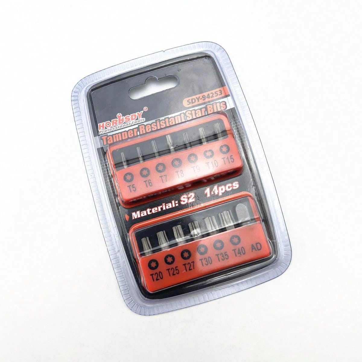 14pcs Anti-Tamper Star-Shaped Drill Bits Set, S2 Alloy Steel, T5-T40 ...