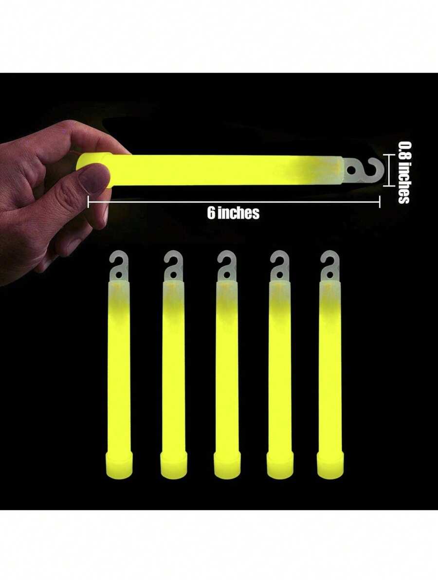 6-Inch Ultra Bright Yellow Fluorescent Stick Emergency Fluorescent ...