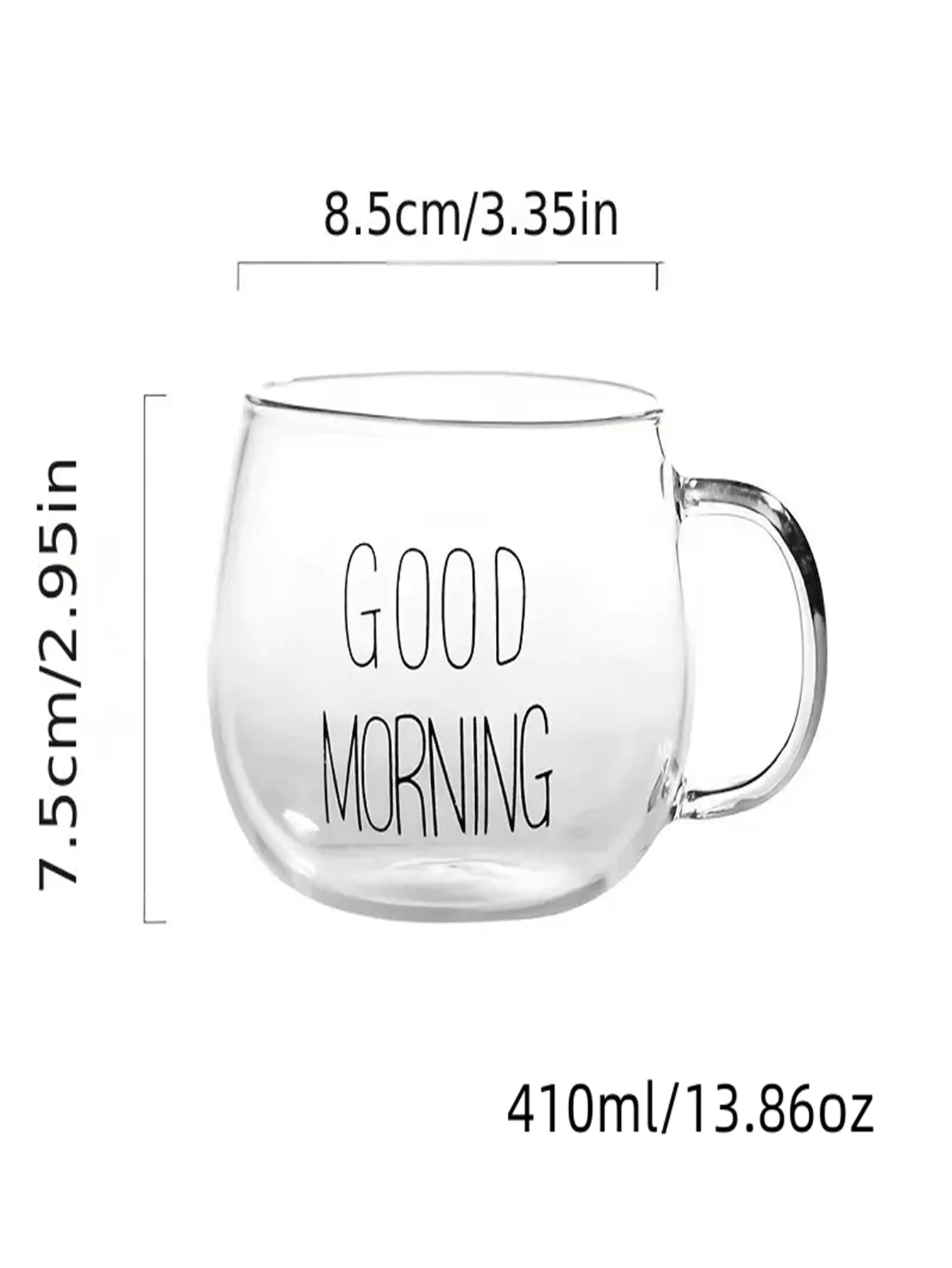 1 szt , 410ML , Poranek Szkło Kubek , Wysoko Szkło Kubek Na Wodę , Mrożony Filiżanki do kawy ...