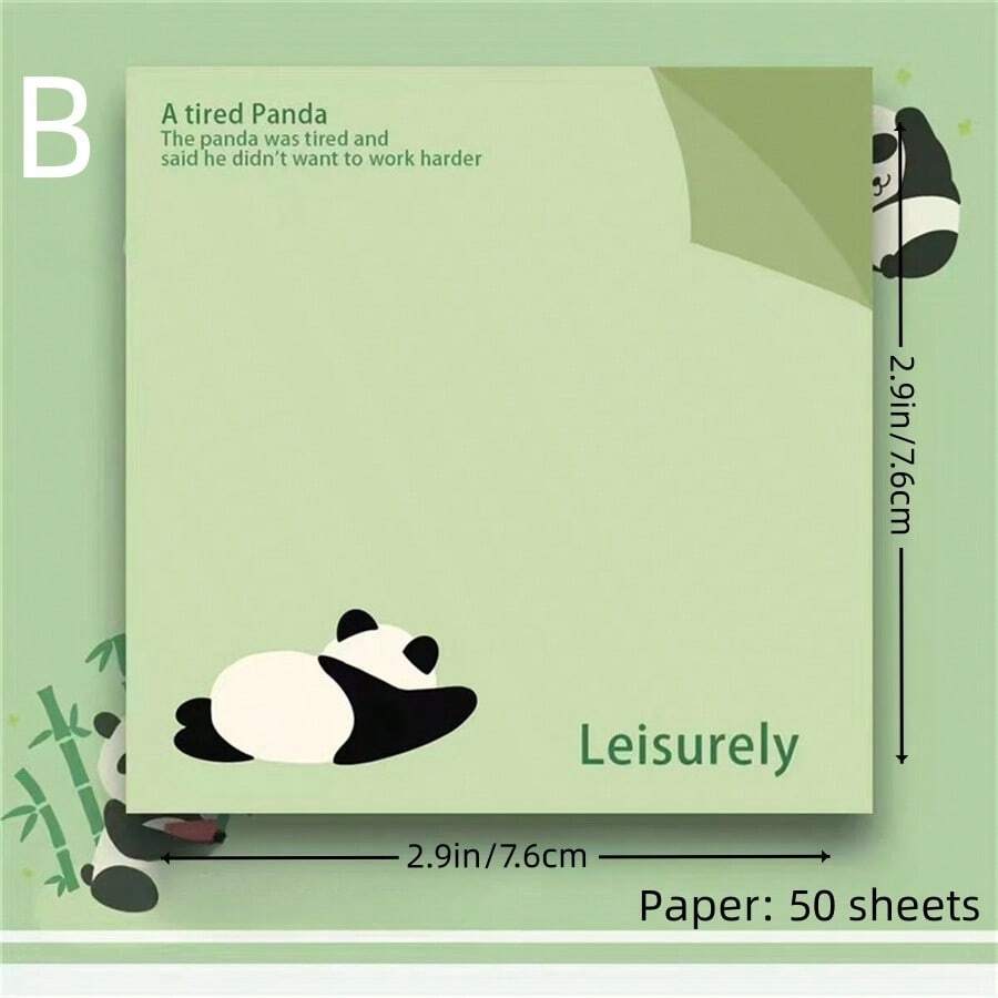 1pc Cute Panda Memo Pad, Ins Style Simple Note Paper, Non-Sticky ...