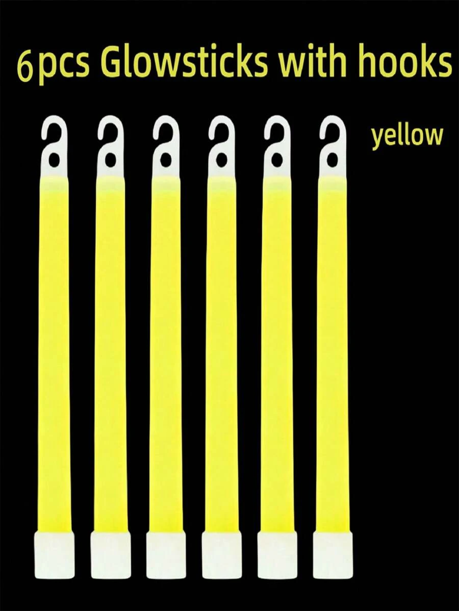 6-Inch Ultra Bright Yellow Fluorescent Stick Emergency Fluorescent ...