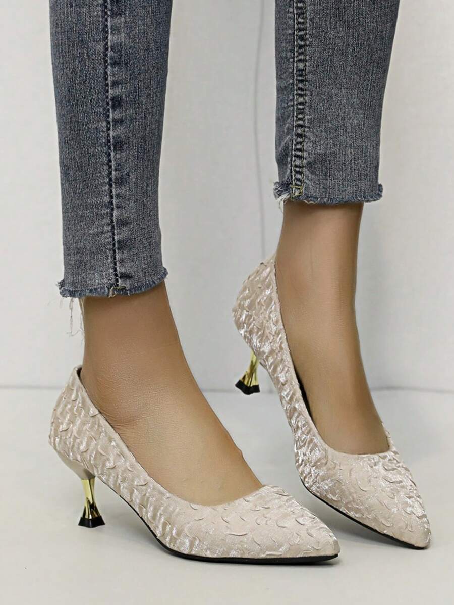 New Arrival Crushed Silk Fabric High Heels, Sexy, Trendy And Elegant ...