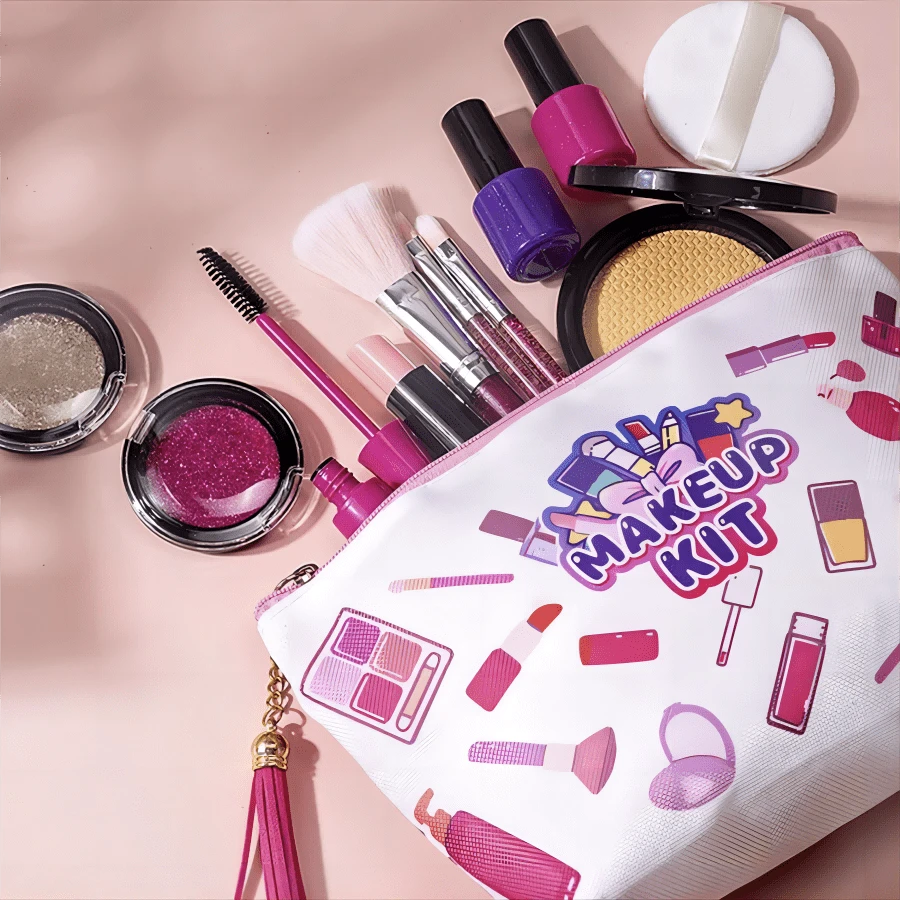 12 Pieces/Set Of Makeup Toy Set, Including Makeup Brush, Lipstick, Eye ...