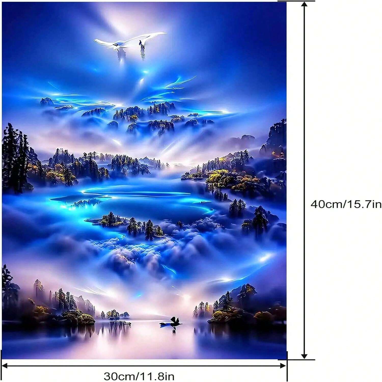Adult Diamond Painting Kit, Landscape 5d Diy Diamond Art Kit Full Drill ...