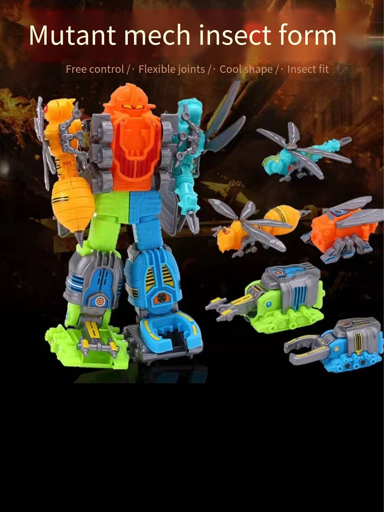 1pc Five-In-One Deformation Insect Robot Model, Random Style Insect ...