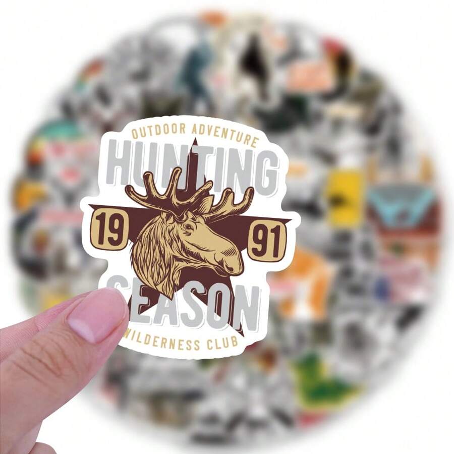 105PCS Hunting Stickers Vinyl Waterproof Stickers Scrapbook,Journaling ...