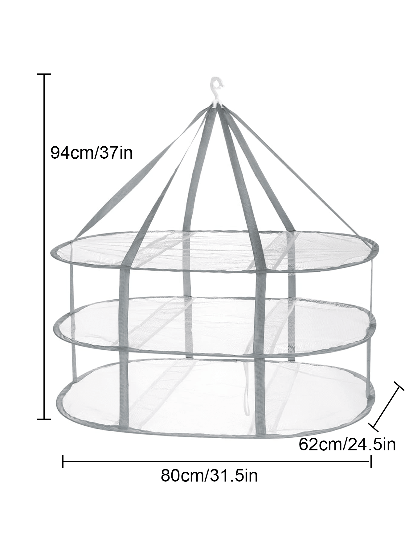 3-Tier Folded Mesh Clothes Hanging Dryer Sweater Drying Rack | SHEIN UK